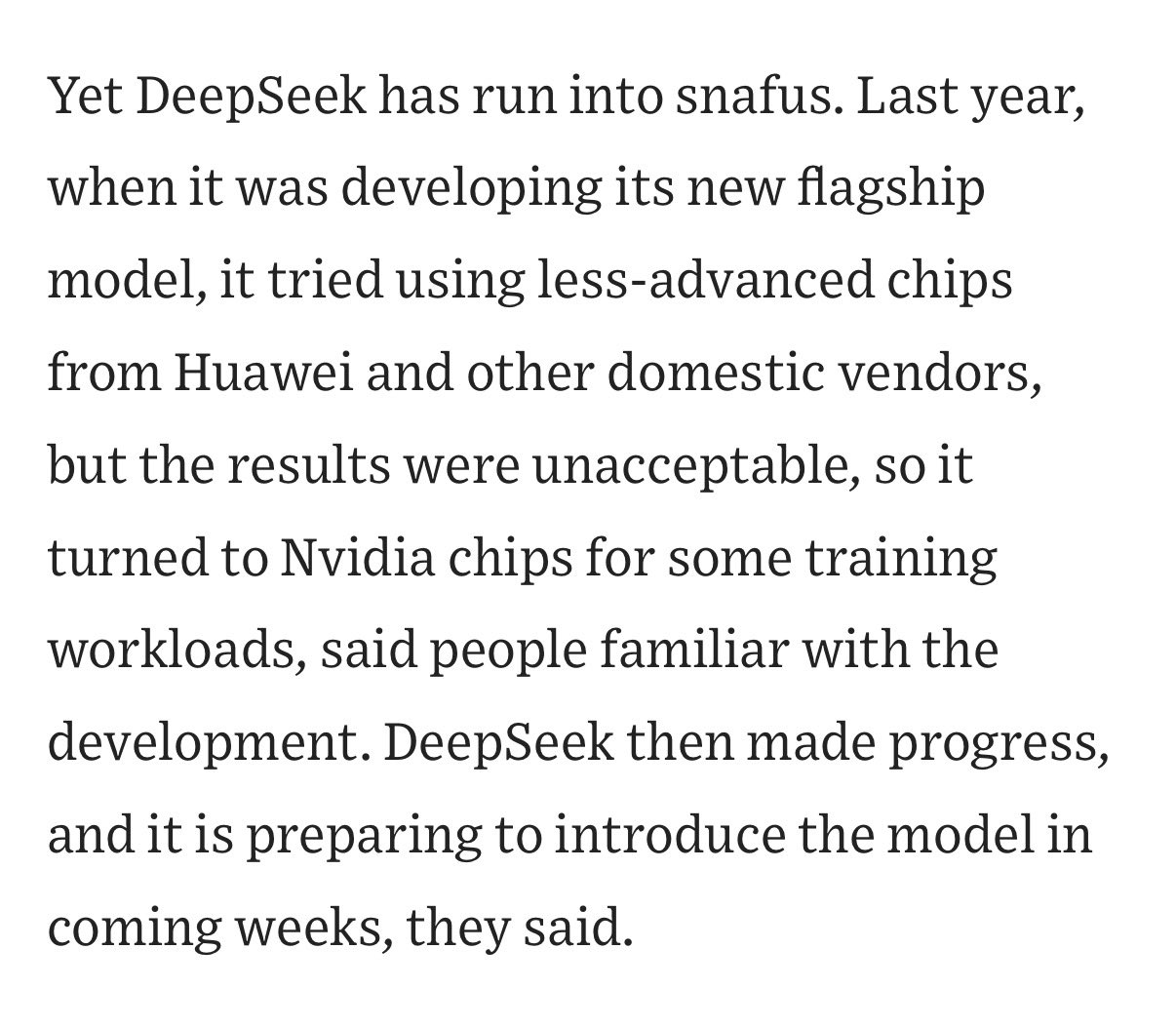 DeepSeek Switches to Nvidia GPUs After Domestic Chips Fail to Deliver ...